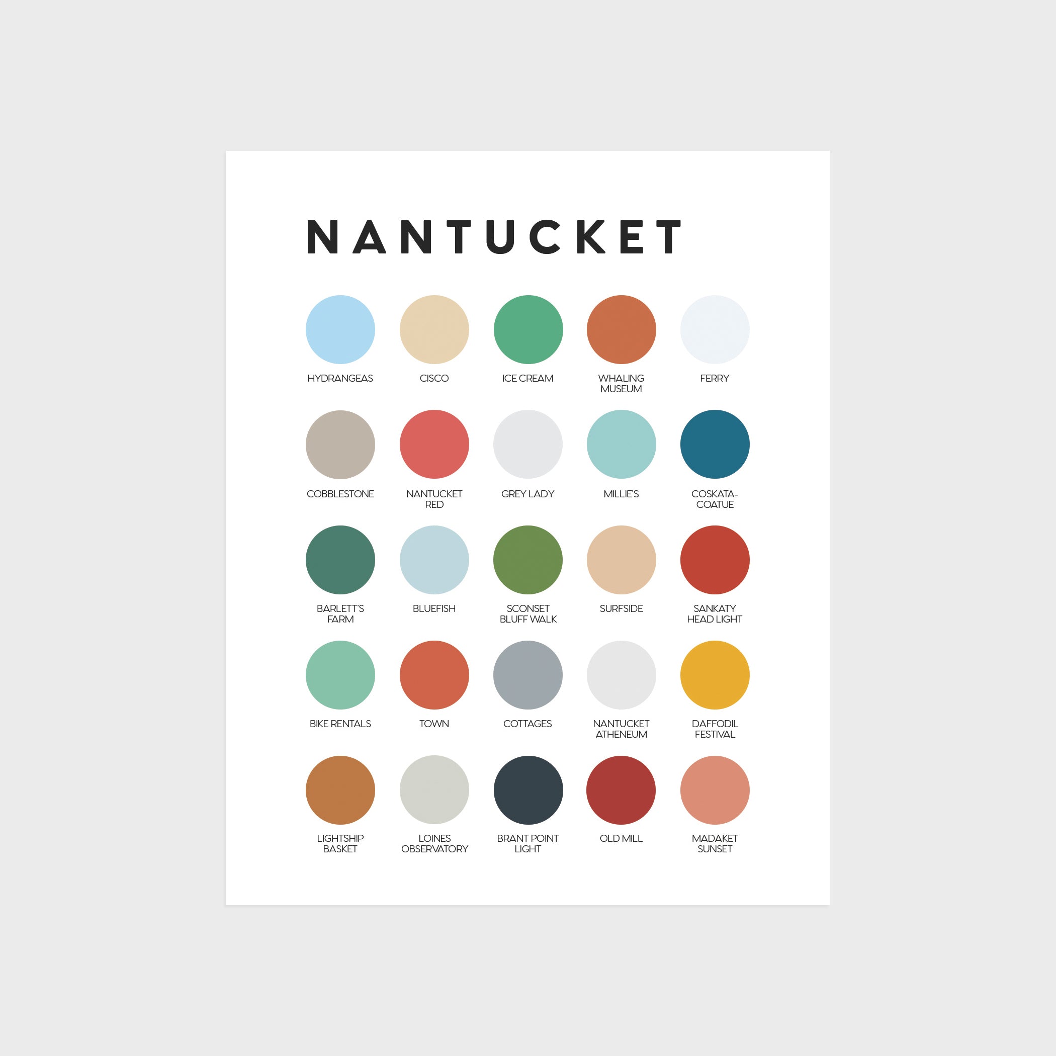 Nantucket Color Palette Print – Lunch City Studio