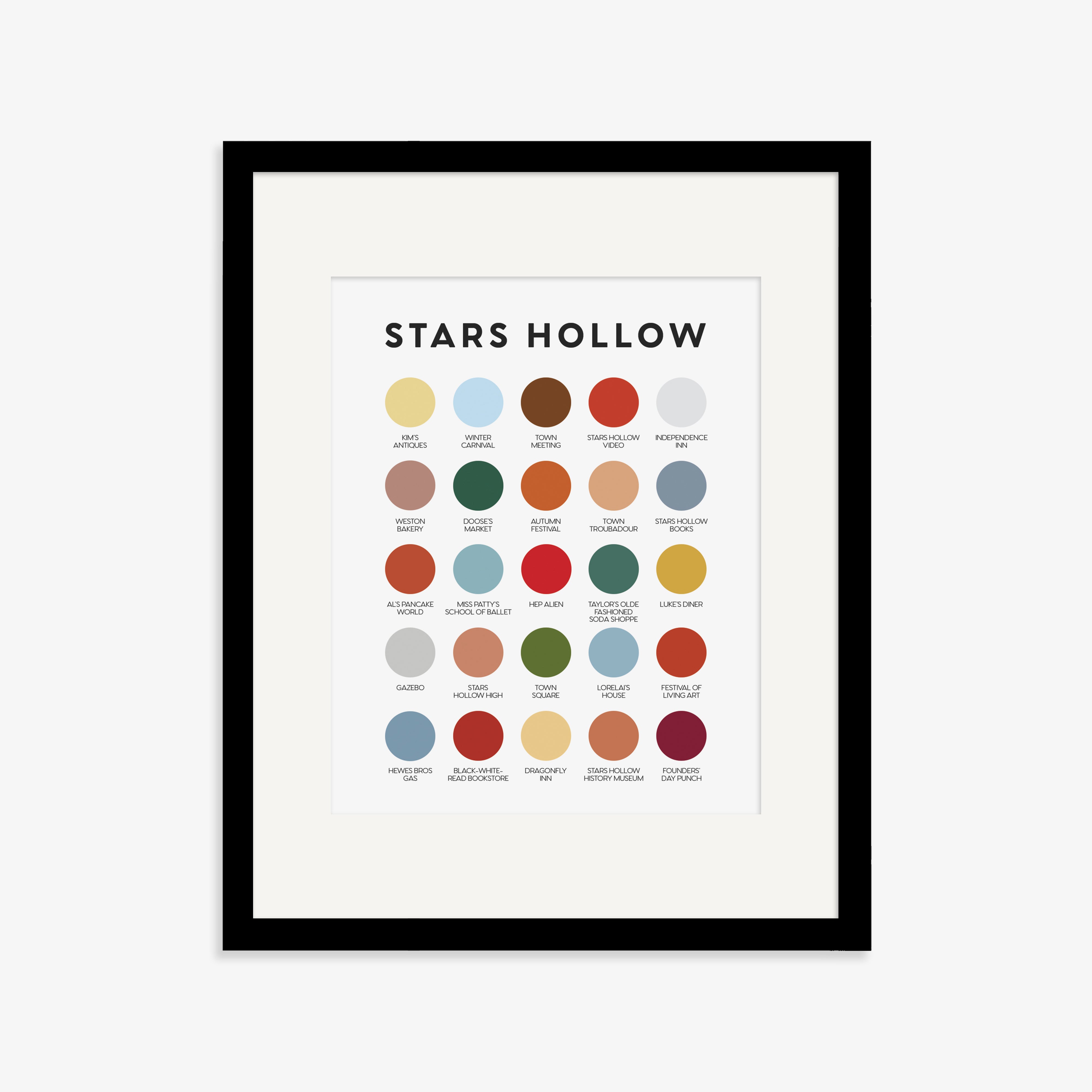Stars Hollow Color Palette Print – Lunch City Studio