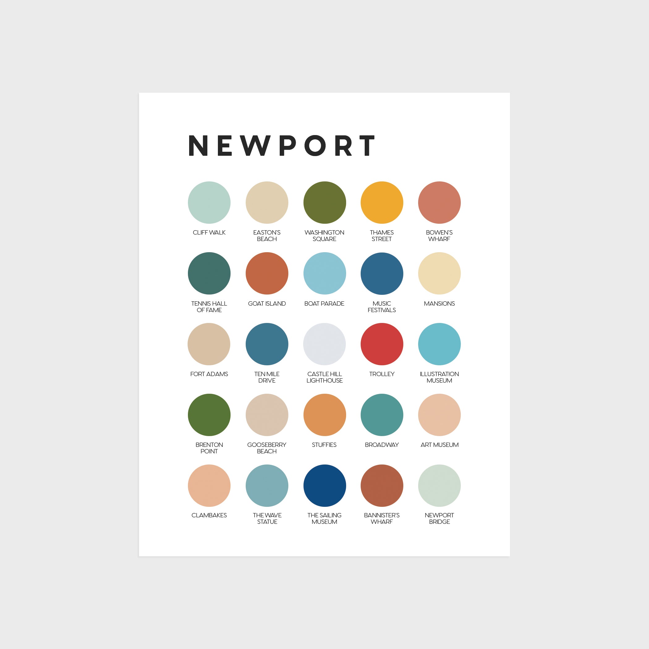 Newport Color Palette Print – Lunch City Studio