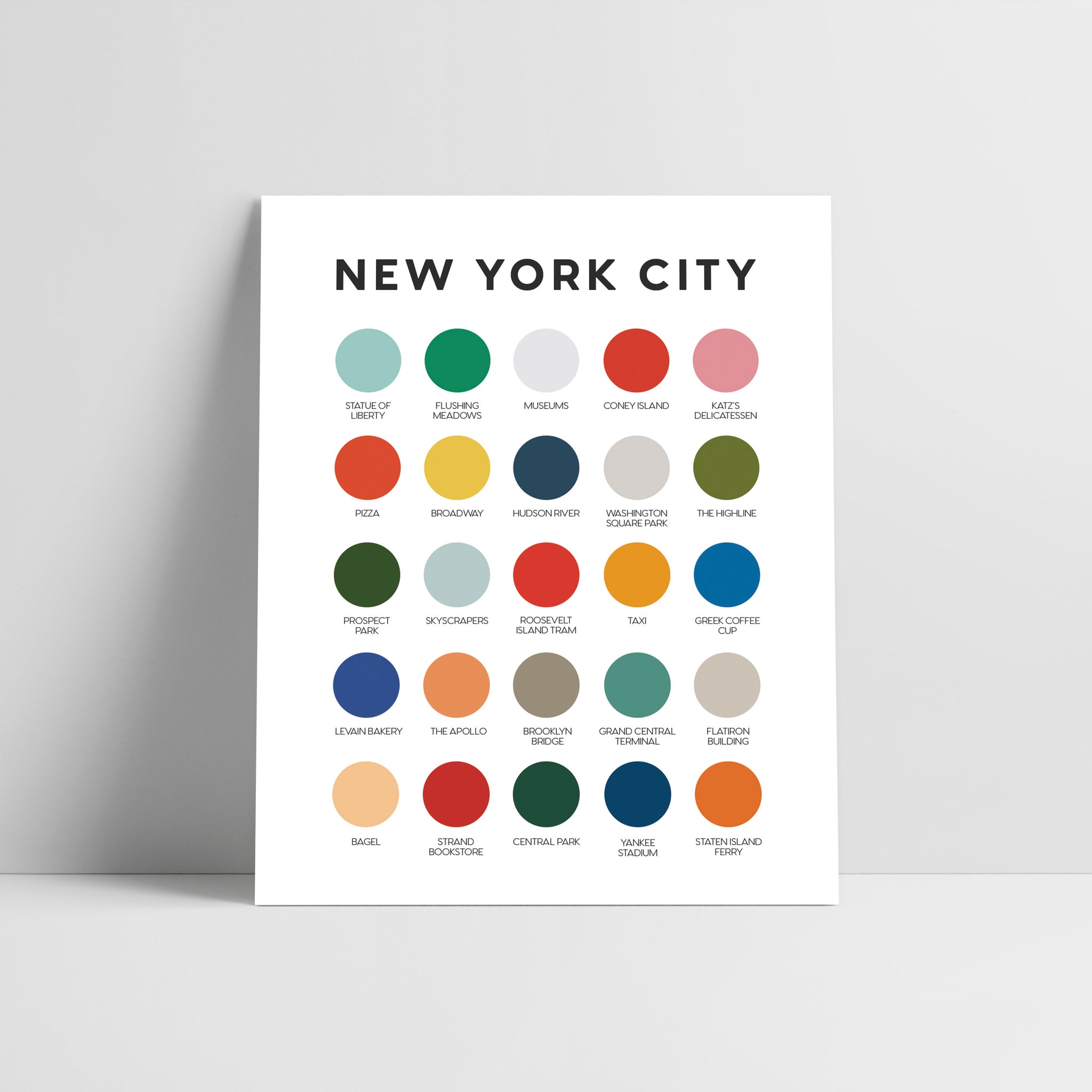 New York City Color Palette Print – Lunch City Studio