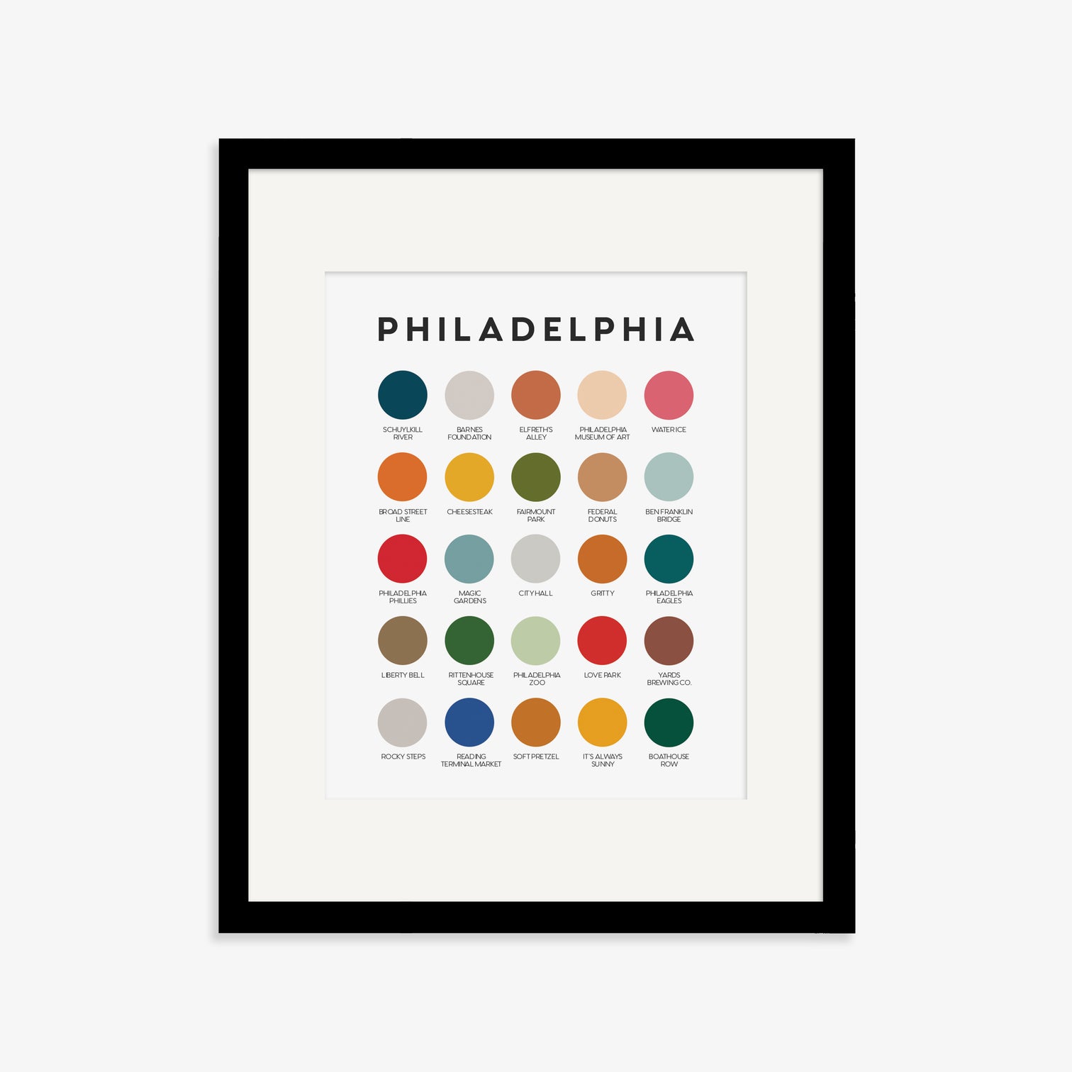 Philadelphia Color Palette Print – Lunch City Studio