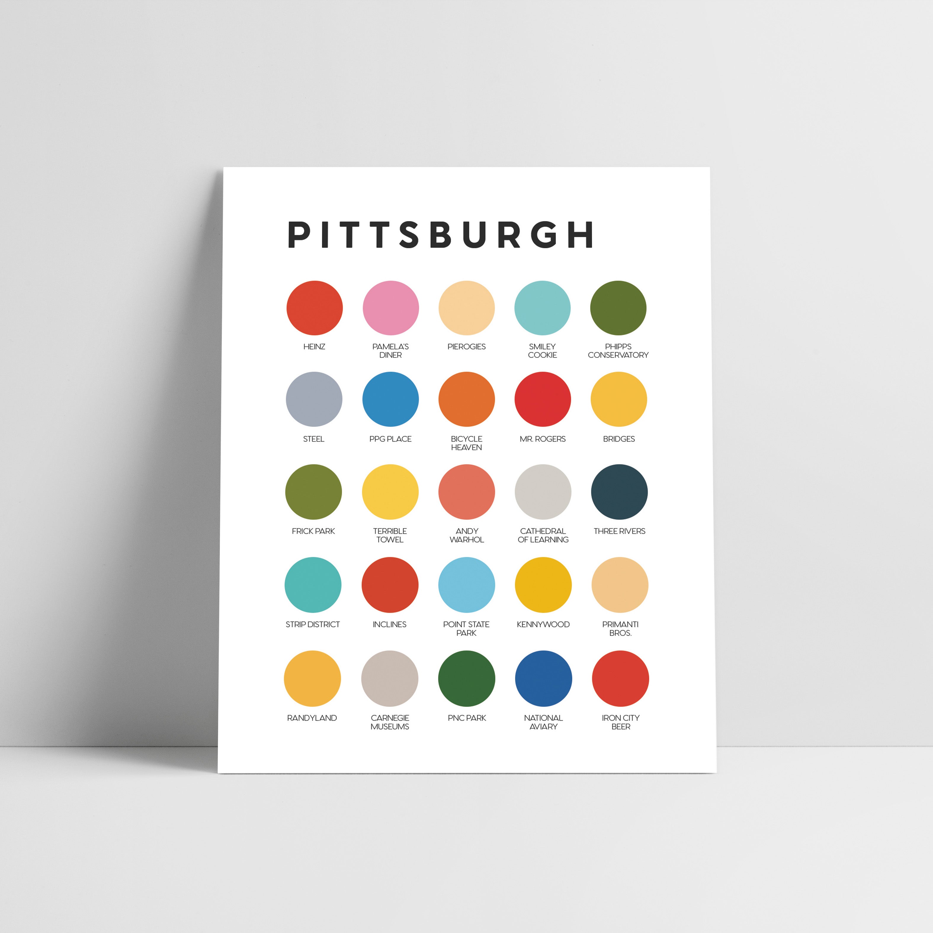 Pittsburgh Color Palette Print – Lunch City Studio