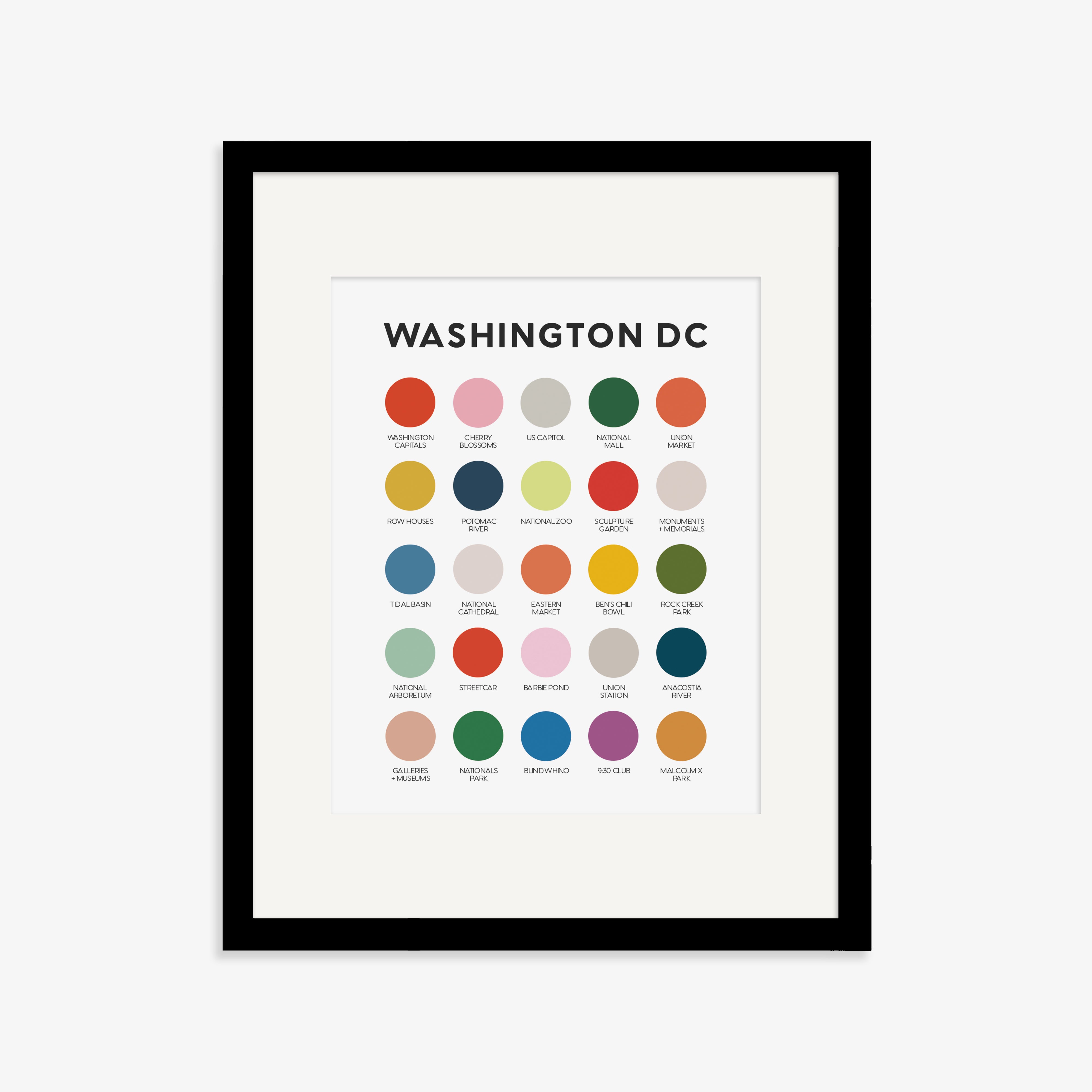 Washington DC Color Palette Print – Lunch City Studio