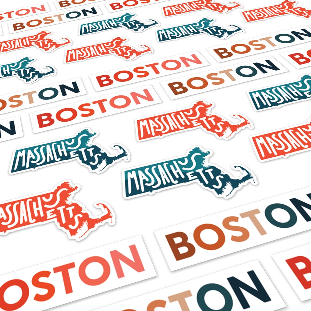 Massachusetts Sticker or Magnet – Lunch City Studio