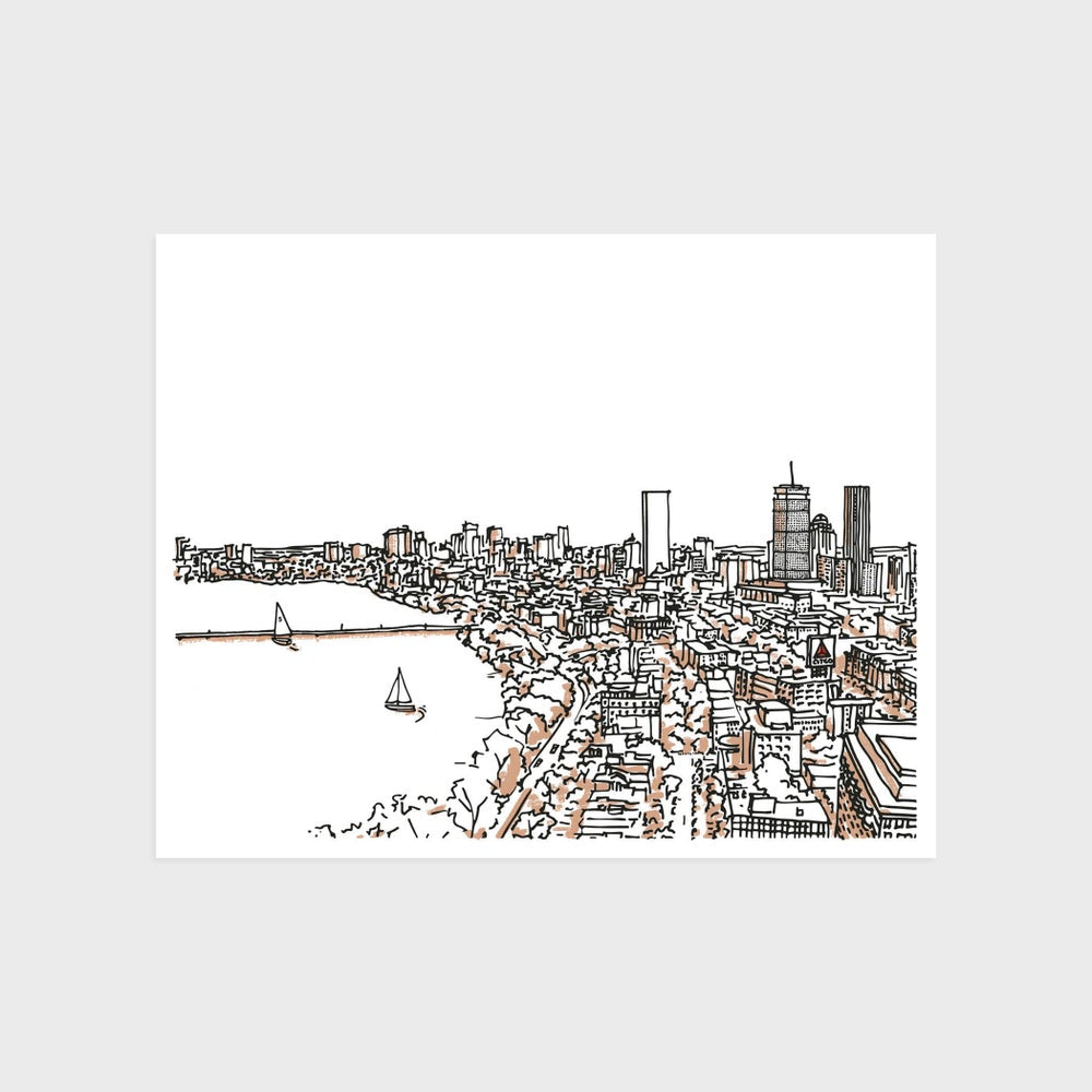 Boston Back Bay Skyline Print – Lunch City Studio