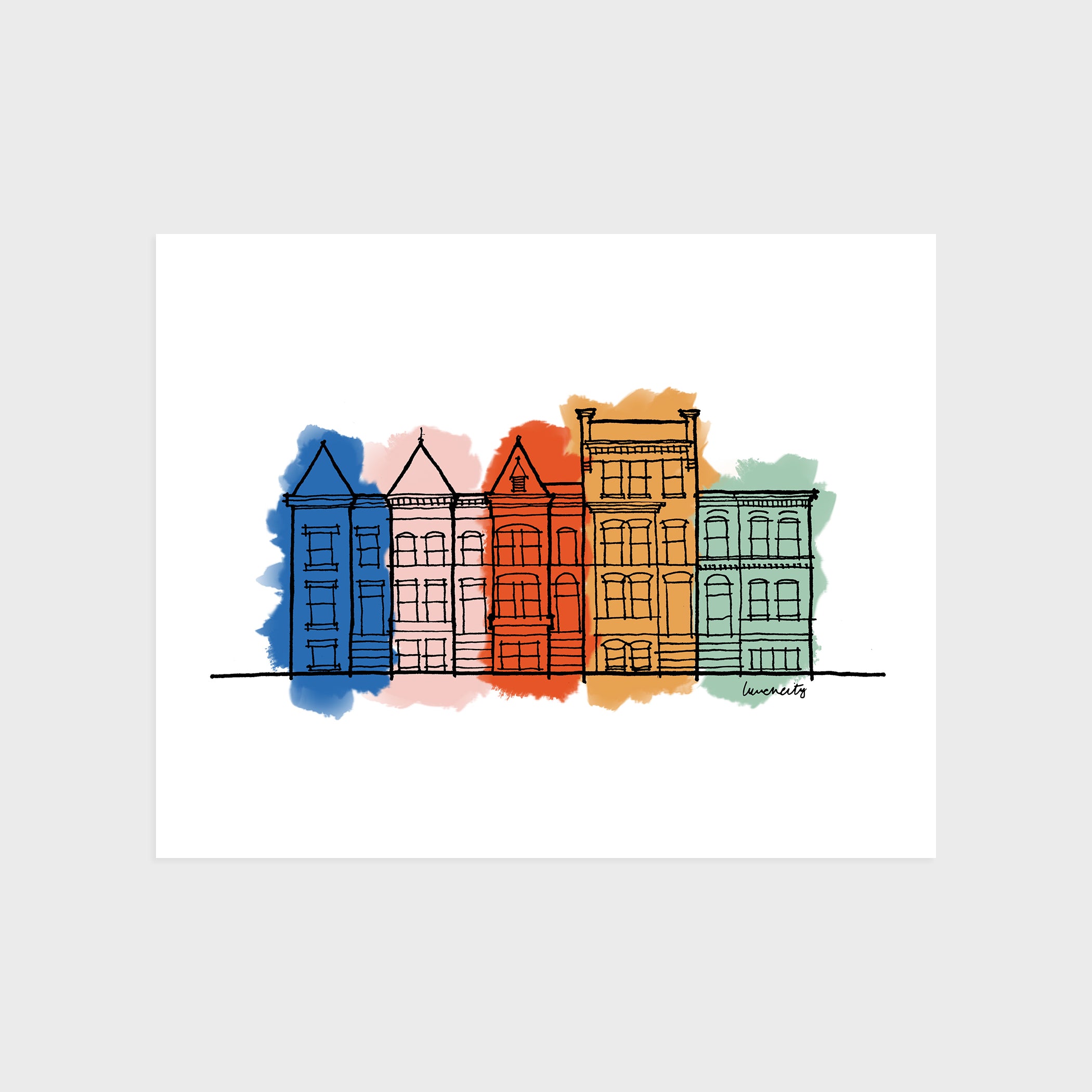 Row Of Houses Illustration